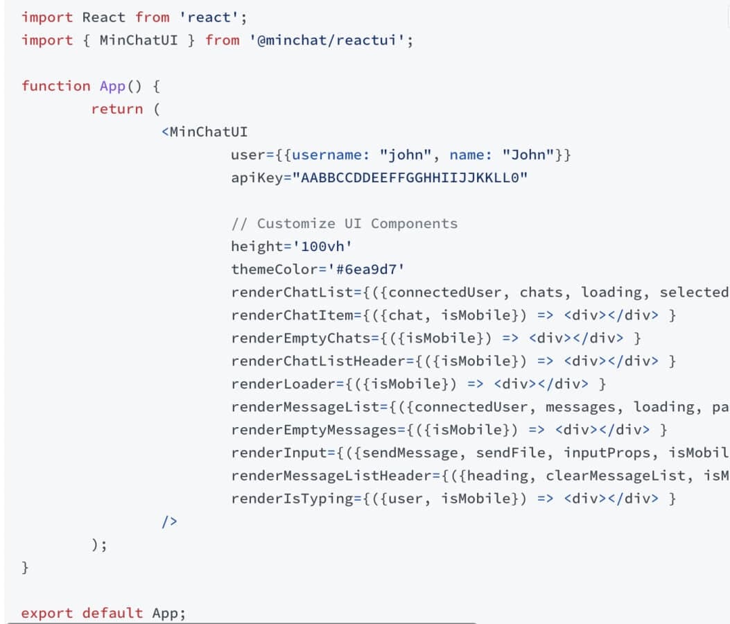 Whats New Customizable React Ui In Minchat Ui Sdk Minchat
